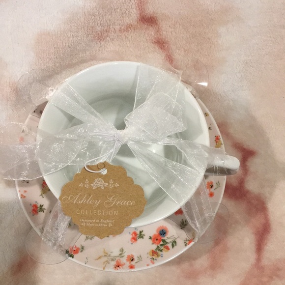 Kent Pottery | Kitchen | Pink Floral Ceramic Tea Cup Saucer Set Ashley ...